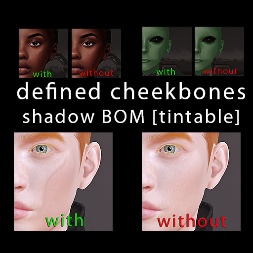 Second Life Marketplace - defined-cheekbones-shadow [tintable]